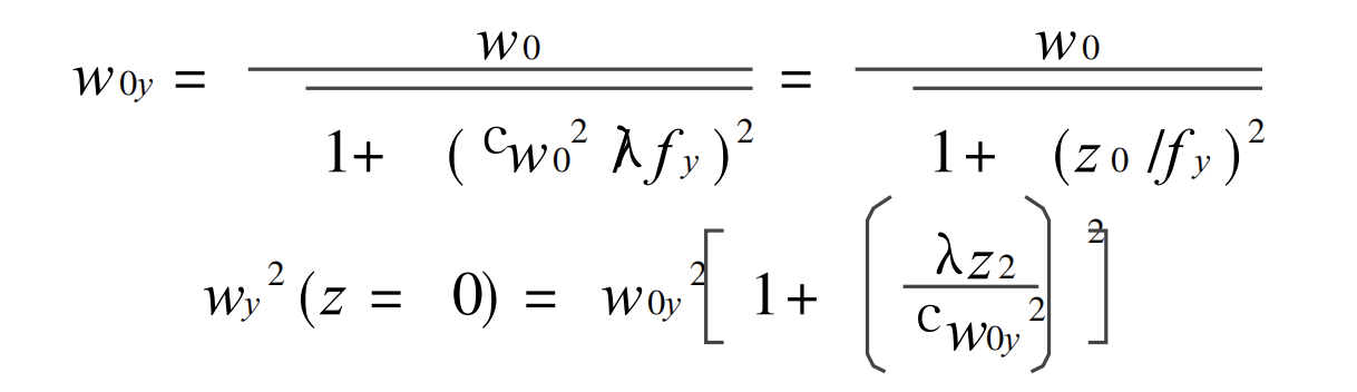 Spot characteristics of laser beam after focusing by off-axis parabolic ...